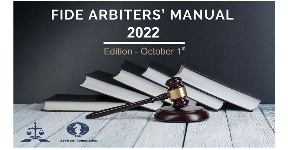 FIDE Arbiters’ Manual update on October 1st 2022 – FIDE Arbiters ...