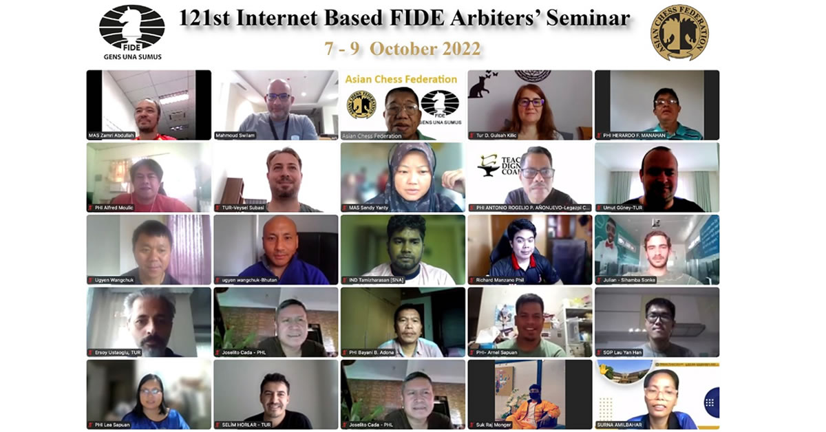 121st Internet-based FIDE Arbiters’ Seminar (Asian Chess Federation ...