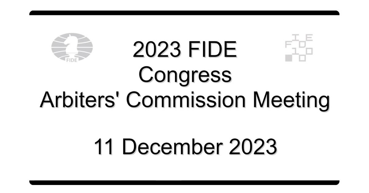 2023 FIDE Online Congress Arbiters’ Meeting – Invitation – FIDE ...